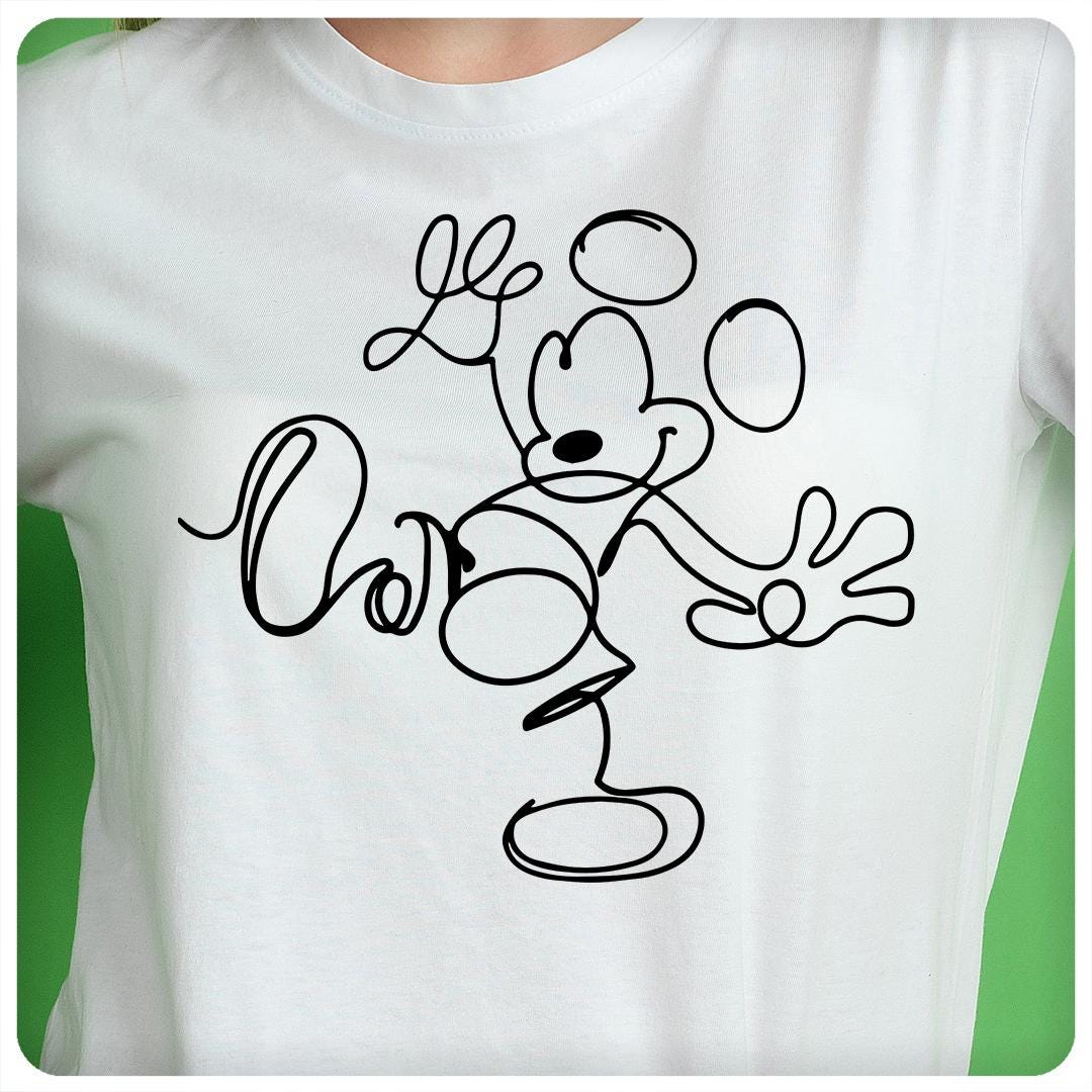One Line Art Mickey SVG, Family Trip SVG, Family Vacation Svg, Svg ...