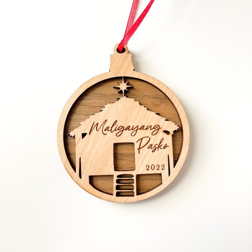 Bahay Kubo Wooden Ornament Maligayang Pasko Christmas - Etsy
