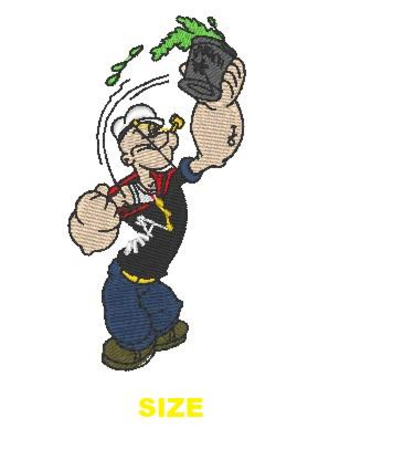 Popeye All Characters Embroidery 20-animal Embroidery Design Machine ...