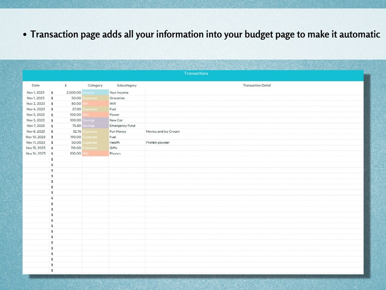 Paycheck Budget Planner | Google Sheets Budget Template | Budget ...