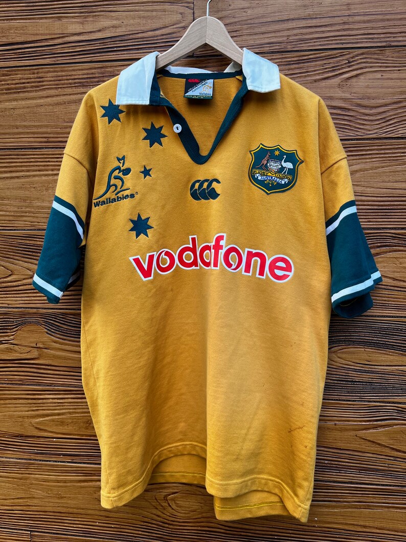 Vintage Wallabies Australia Rugby Union Jersey Canterbury Shirt Size M ...