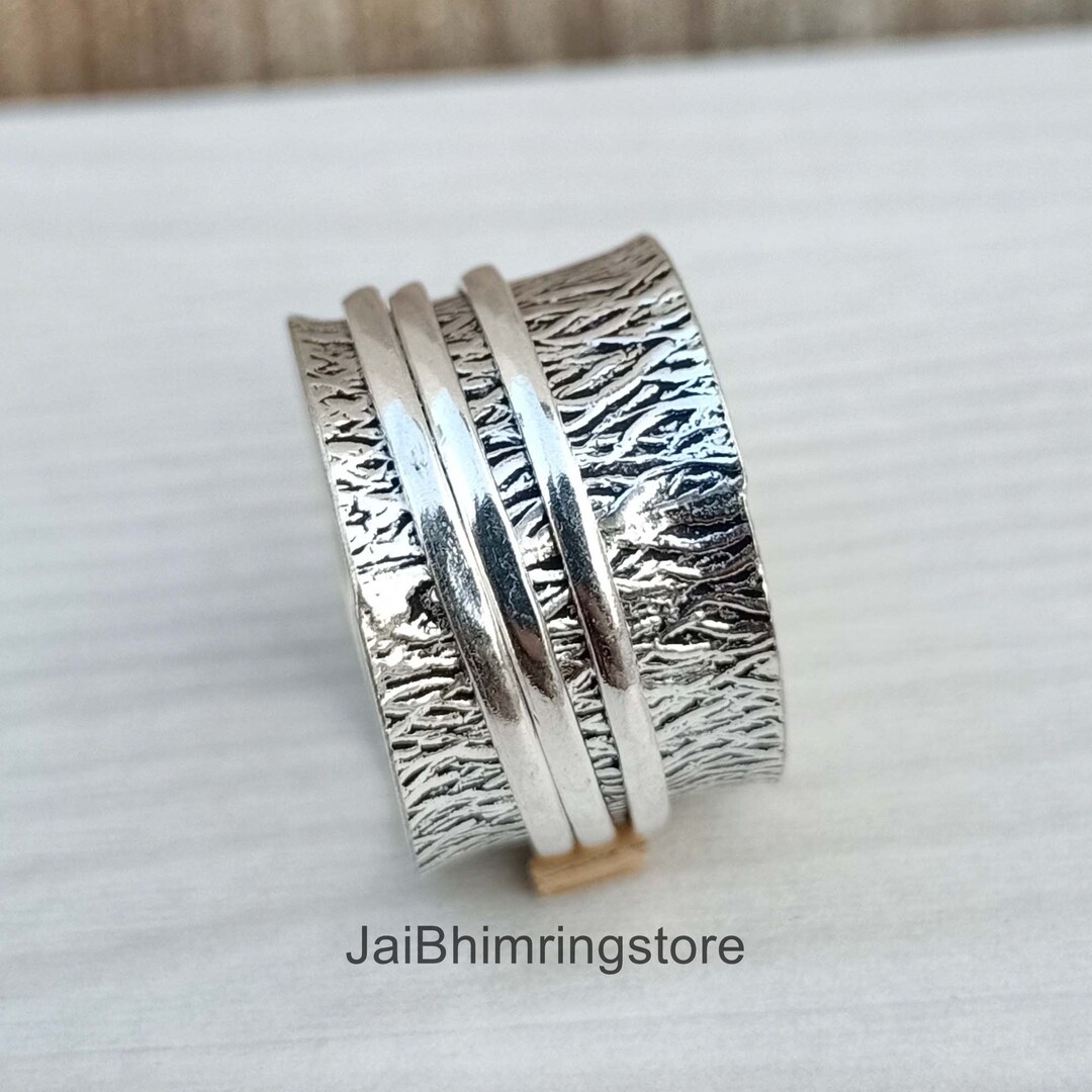 Fidget Spinner Ring 925 Sterling Silver Street Bauble