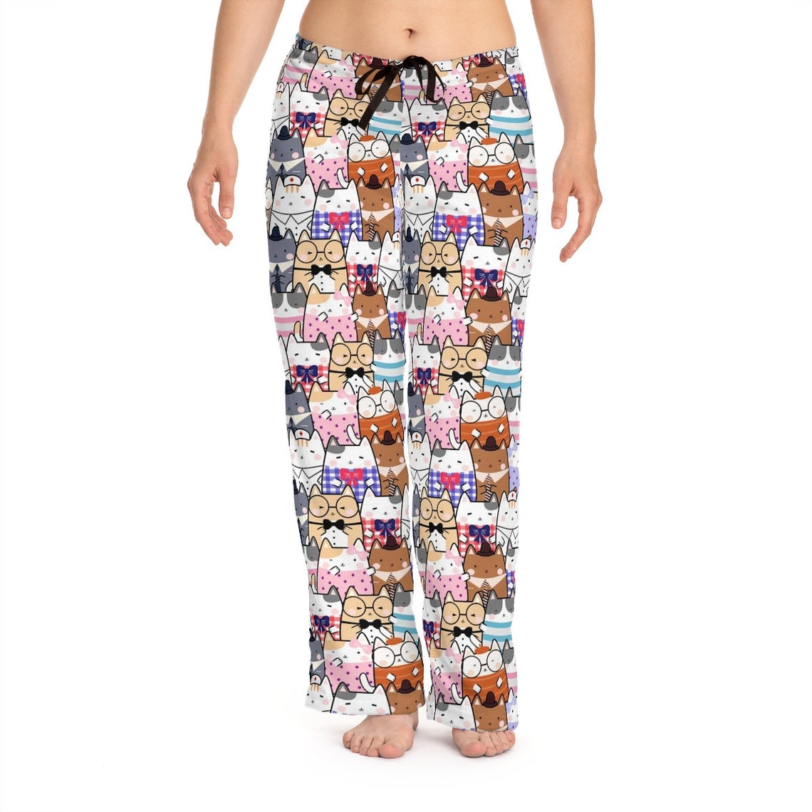 Cat Pajamas Womens Cat Pajamas Pajama Pants Sleep Bottoms - Etsy