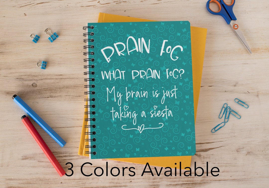 Brain Fog Humor Notebook Journal Spiral Lined Menopause Gift Funny ...