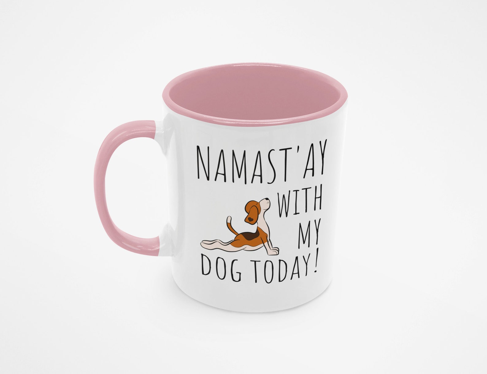 Fun Namaste Mug, Namast'ay Home With the Dog, Dog Yoga Mug, Dog Lover ...