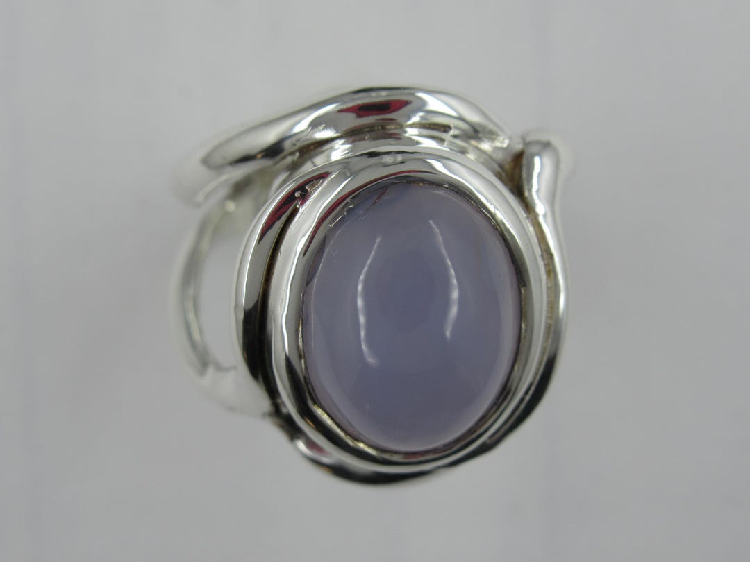 Holly Blue Agate Ring - Etsy
