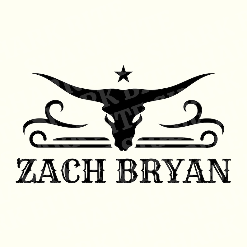 Zach Bryan Bull SVG, Zach Bryan SVG, Country Music, Concert, Country ...