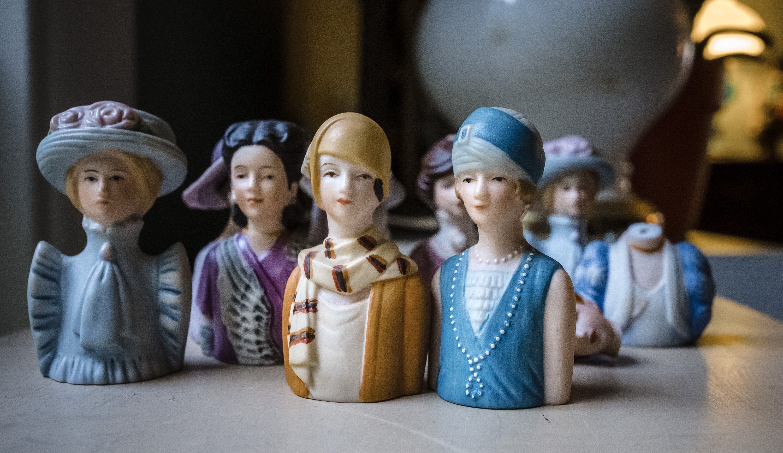 Avon Lady Head Thimbles Tiny Lady Heads Collection of 8 - Etsy