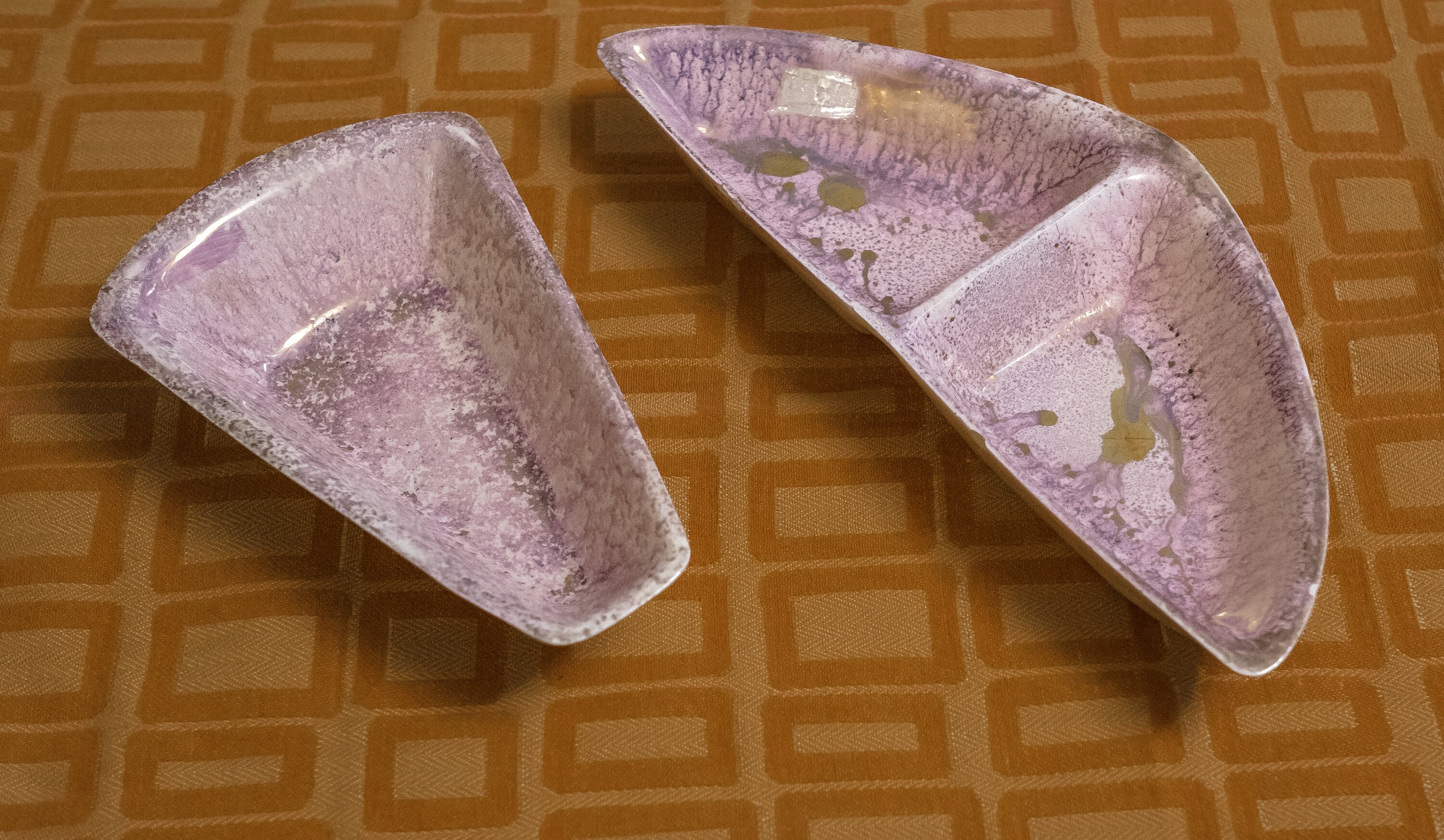 Vintage MCM Marcia of California Art Pottery Serving Dish Set: Pink ...