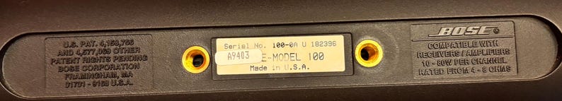 Vintage Bose Bookshelf Model 100-0A Speakers - Etsy