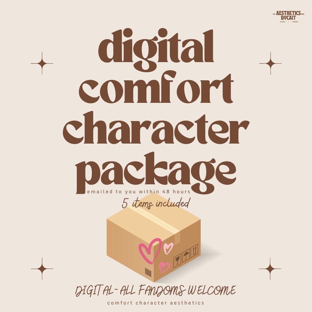 Digital Comfort Character Package Personalized Custom Fictional Package ...