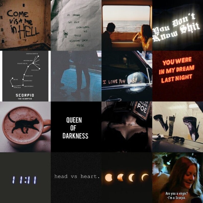 Scorpio Zodiac Aesthetic Photowall Collage - Etsy