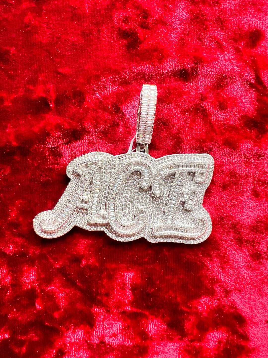 14kt White Gold Finish Ace Pendant - Etsy
