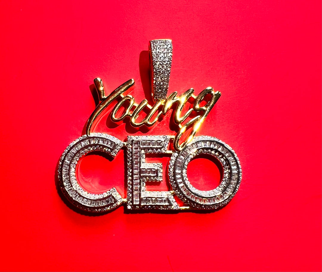 14kt Gold Finish Young CEO Pendant - Etsy