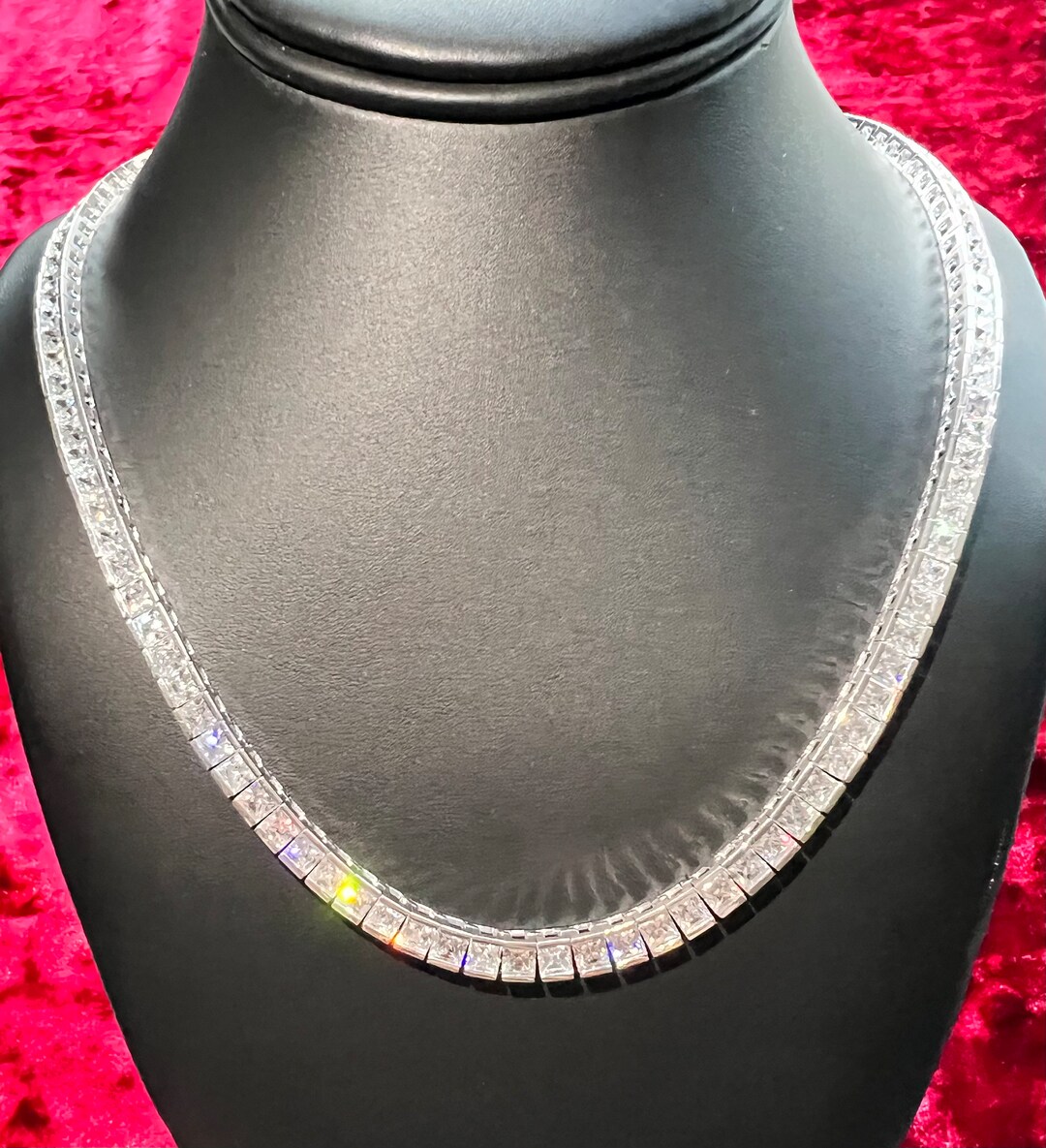 925 Sterling Silver AAA CZ Chain - Etsy