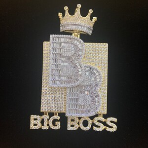 14kt Gold Finish Big Boss Pendant - Etsy