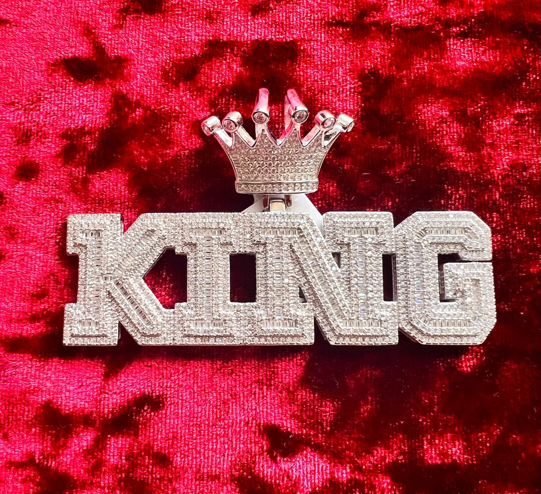 925 Sterling Silver King Pendant - Etsy
