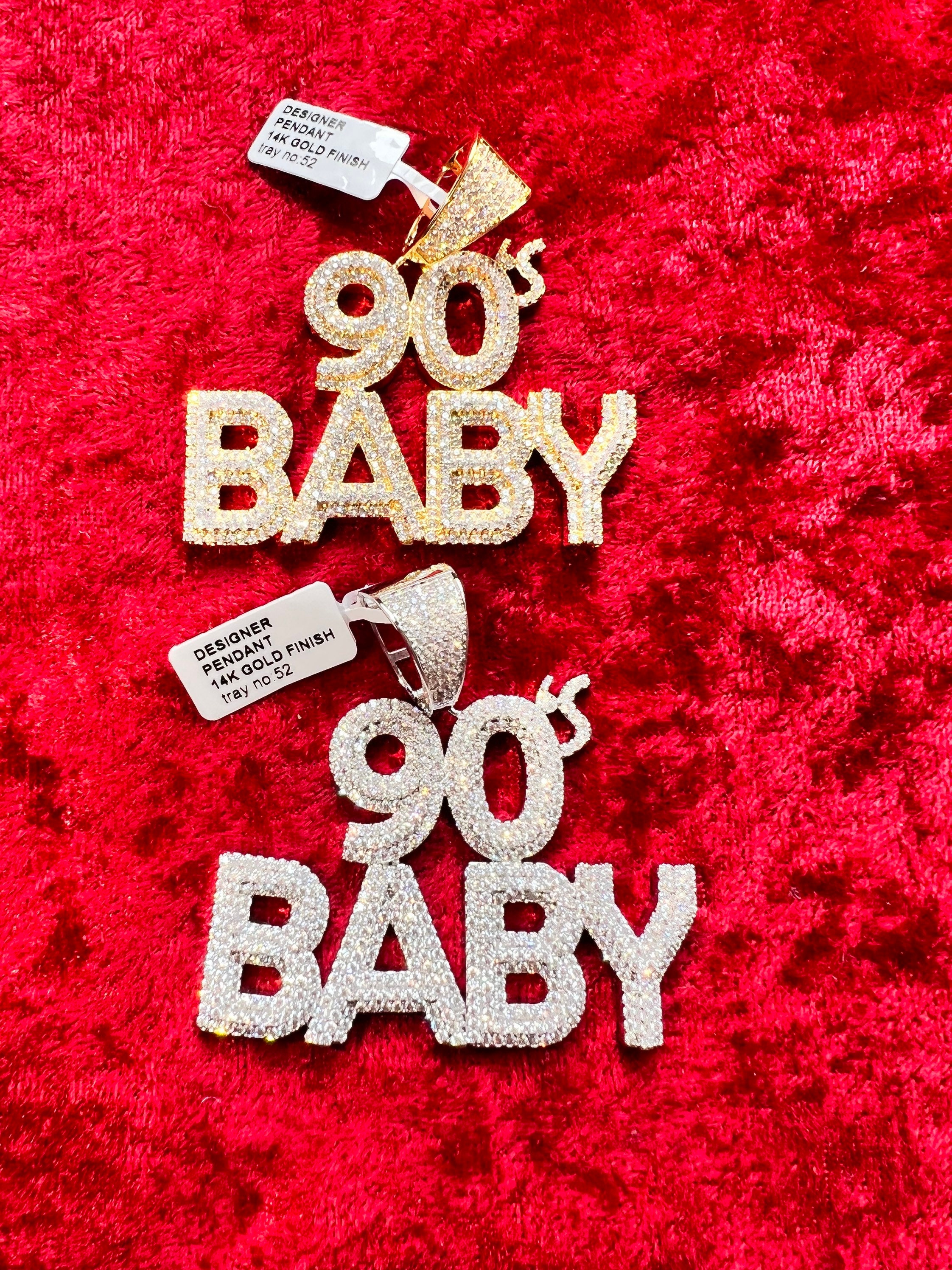 14kt Gold Finish 90s Baby Pendant - Etsy