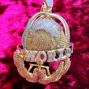 14kt Gold Finish Jumbo the World is Mine Pendant - Etsy