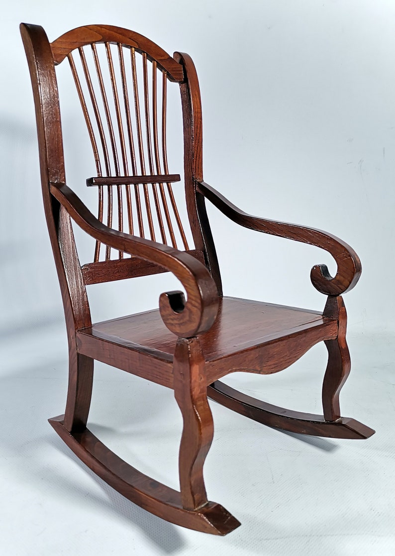 Vintage Wooden Rocking Chair for Dolls - Etsy