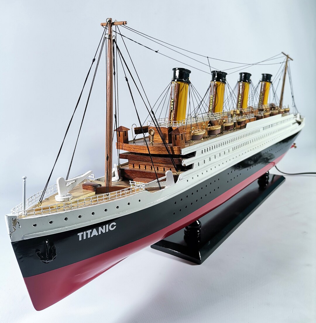 Ttanic Wooden Ship With Lights and Base - Etsy