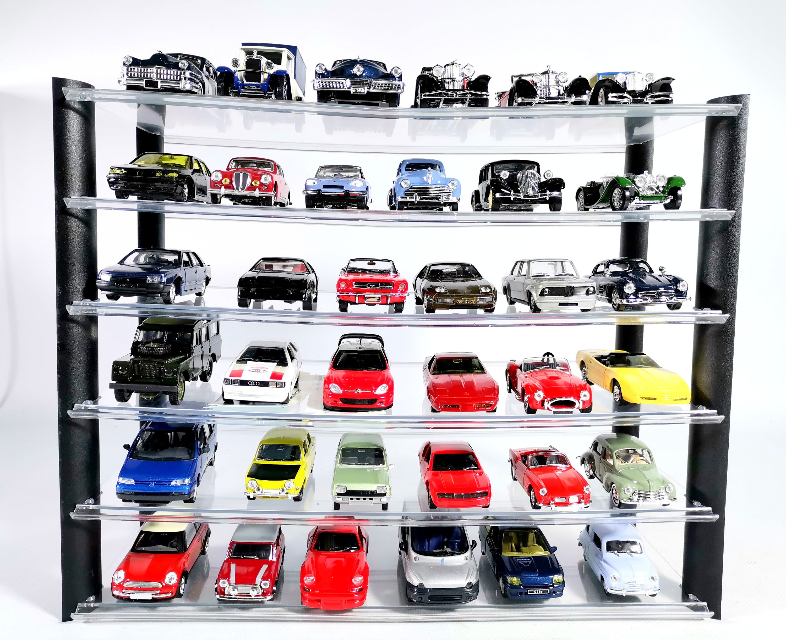 Collection of 36 SOLIDO Model Cars 1/43 & Plexiglass Showcase - Etsy