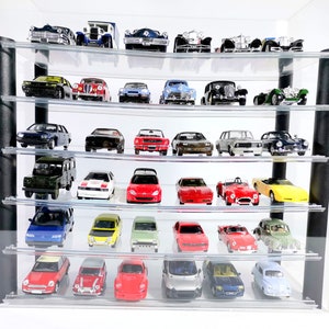 Collection of 36 SOLIDO Model Cars 1/43 & Plexiglass Showcase - Etsy