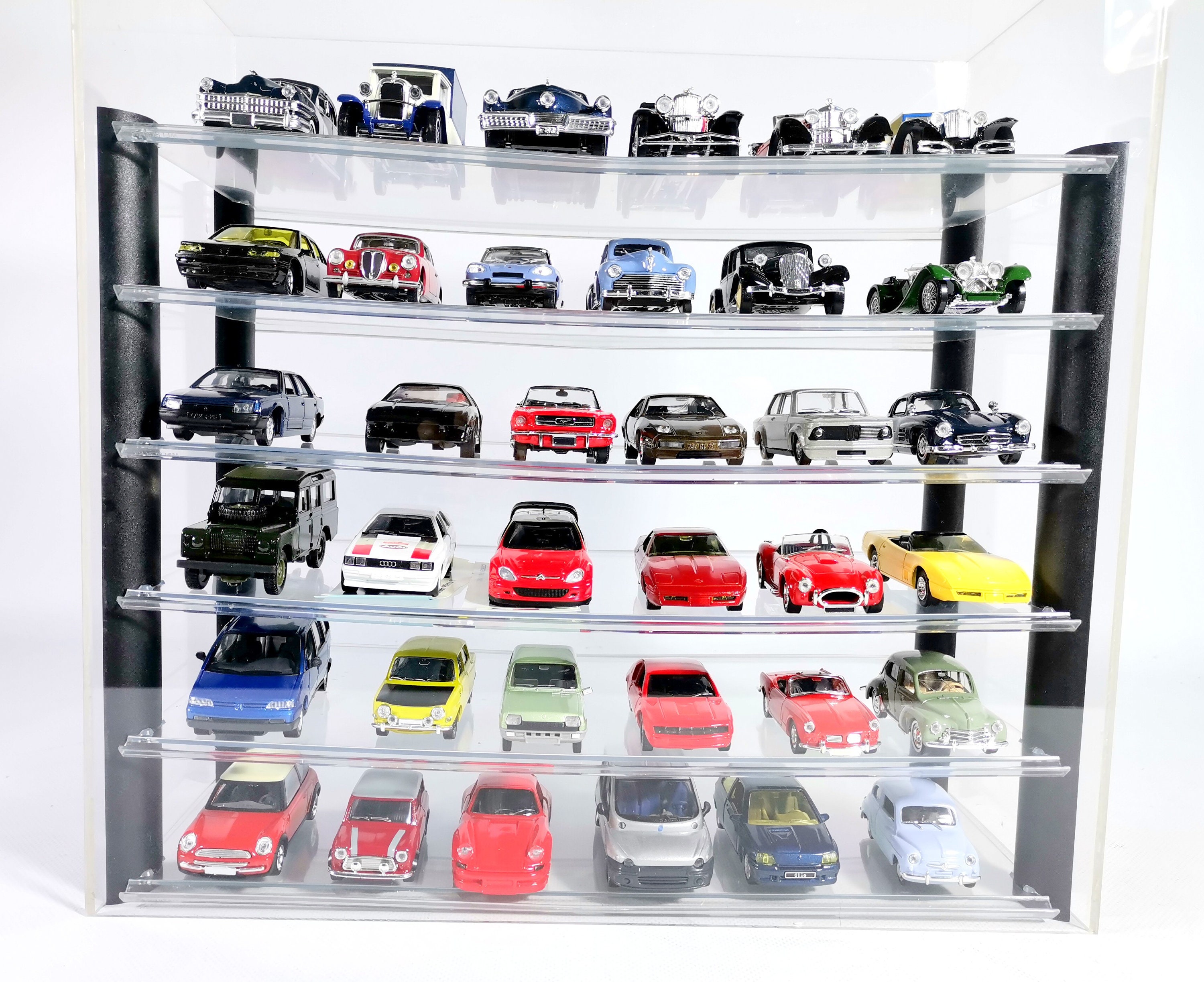 Collection of 36 SOLIDO Model Cars 1/43 & Plexiglass Showcase - Etsy