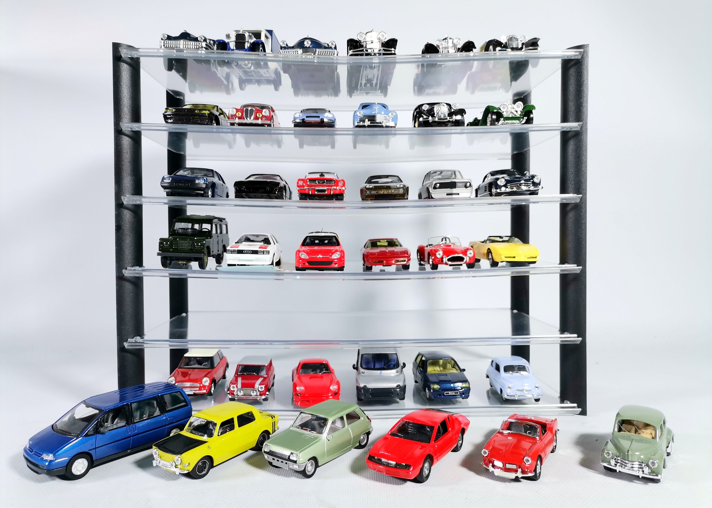 Collection of 36 SOLIDO Model Cars 1/43 & Plexiglass Showcase - Etsy