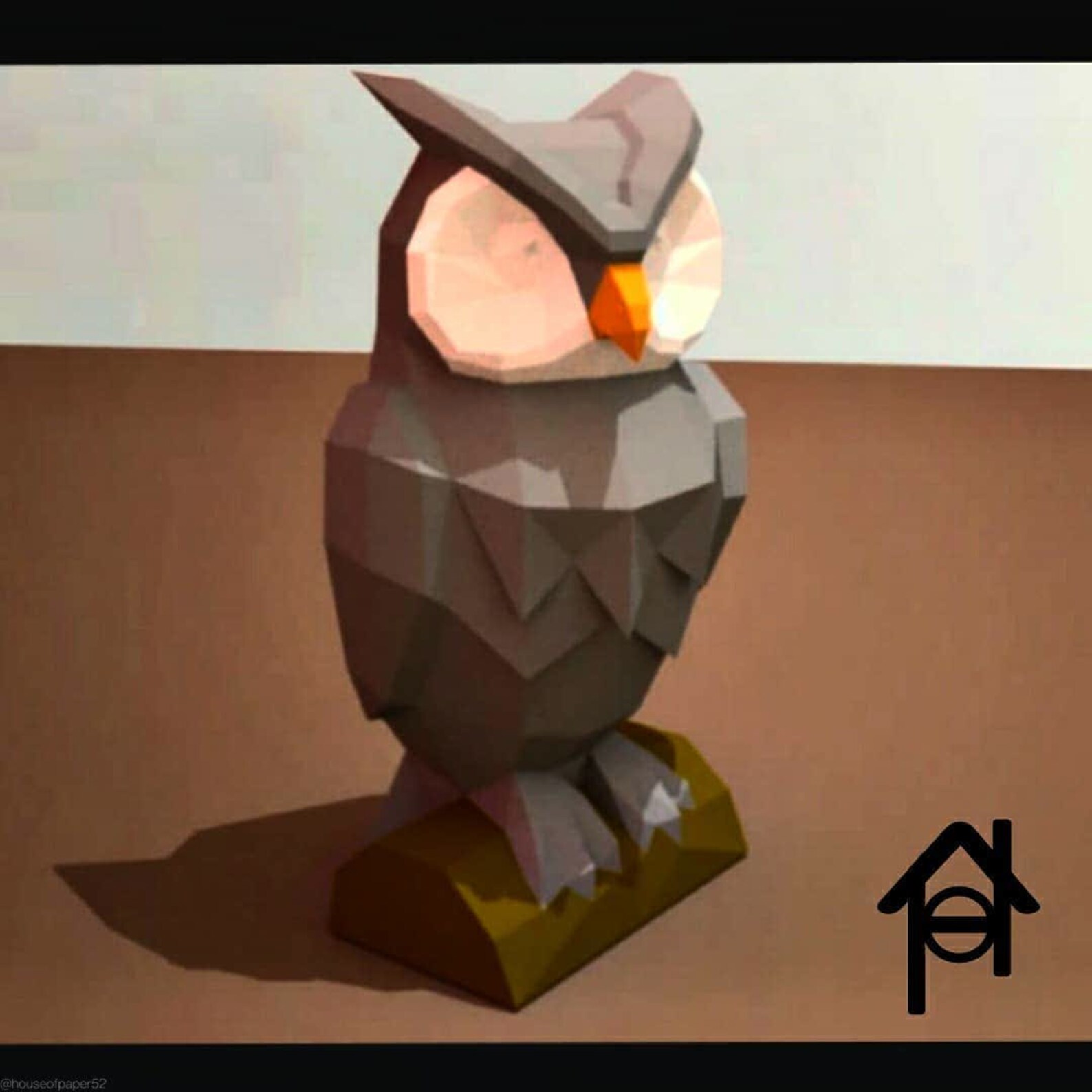 Owl 3d Paper Owl Papercraft Home Decor Low Poly Owl - Etsy