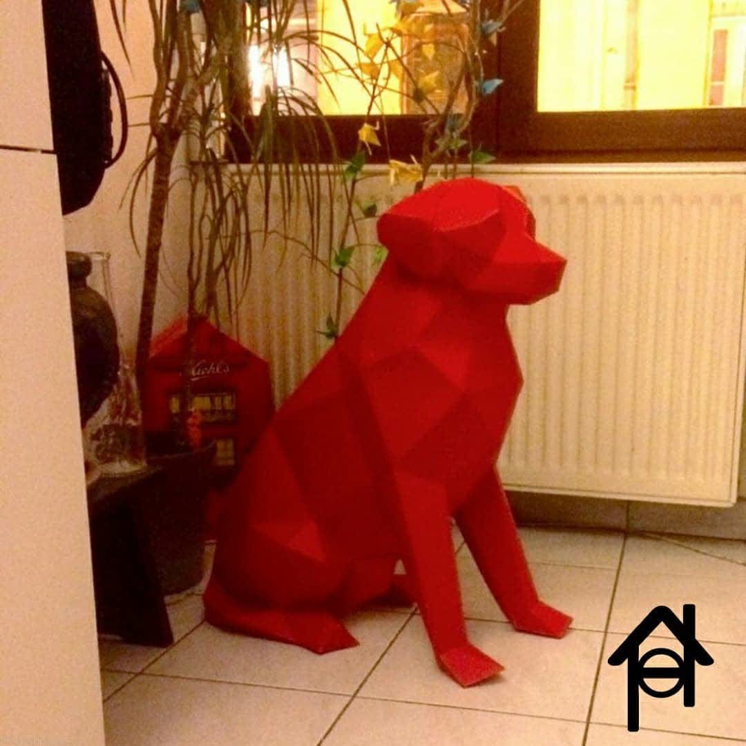Dog, 3d Paper Dog, Dog Papercraft, 3d Model, Home Decor, Digital Print ...