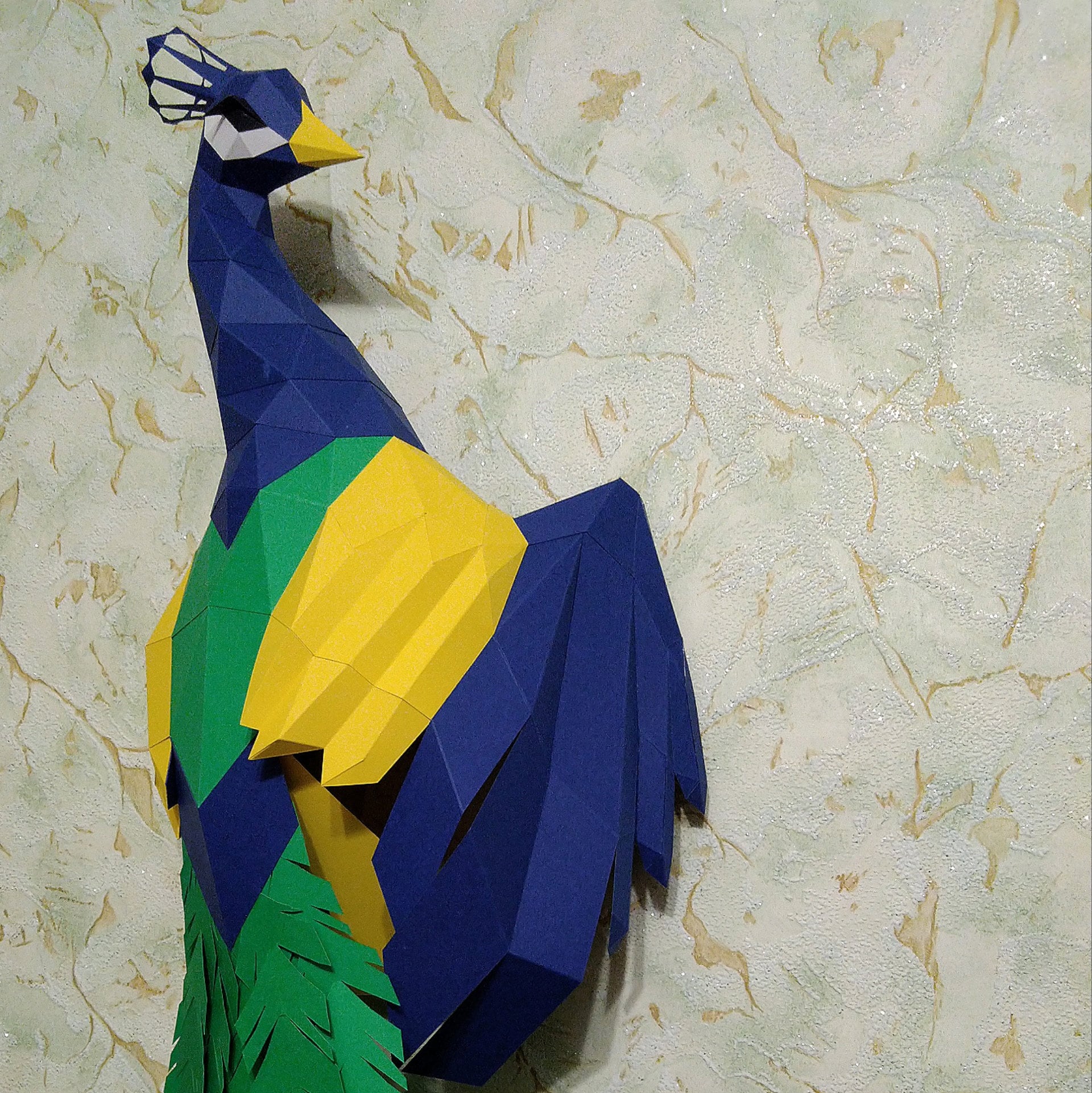 Peacock, 3d Papercraft, Peacock Wall Structure, Decor, Peacock Statue ...