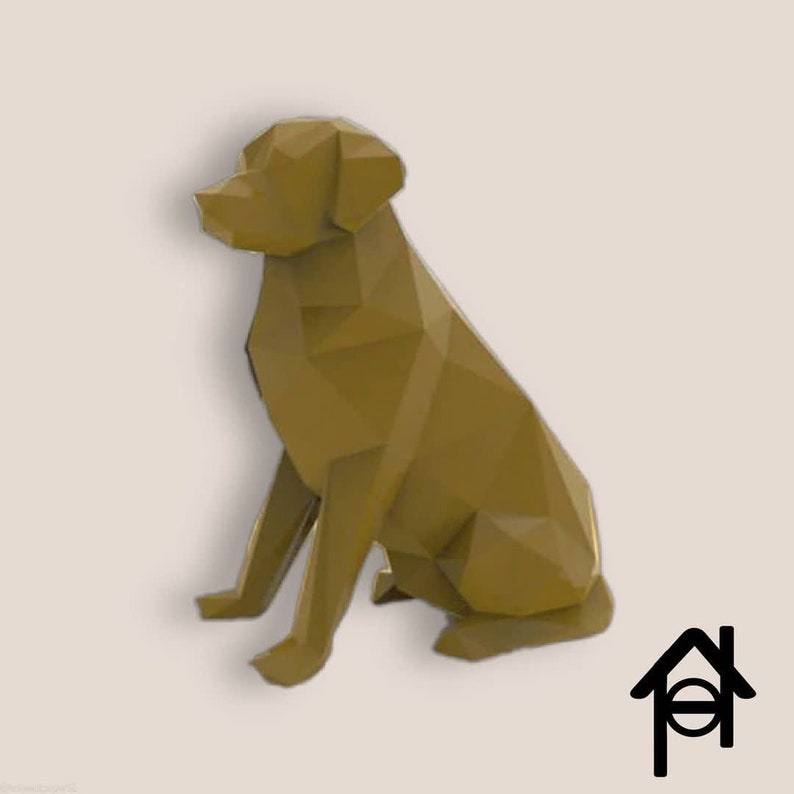 Dog, 3d Paper Dog, Dog Papercraft, 3d Model, Home Decor, Digital Print ...