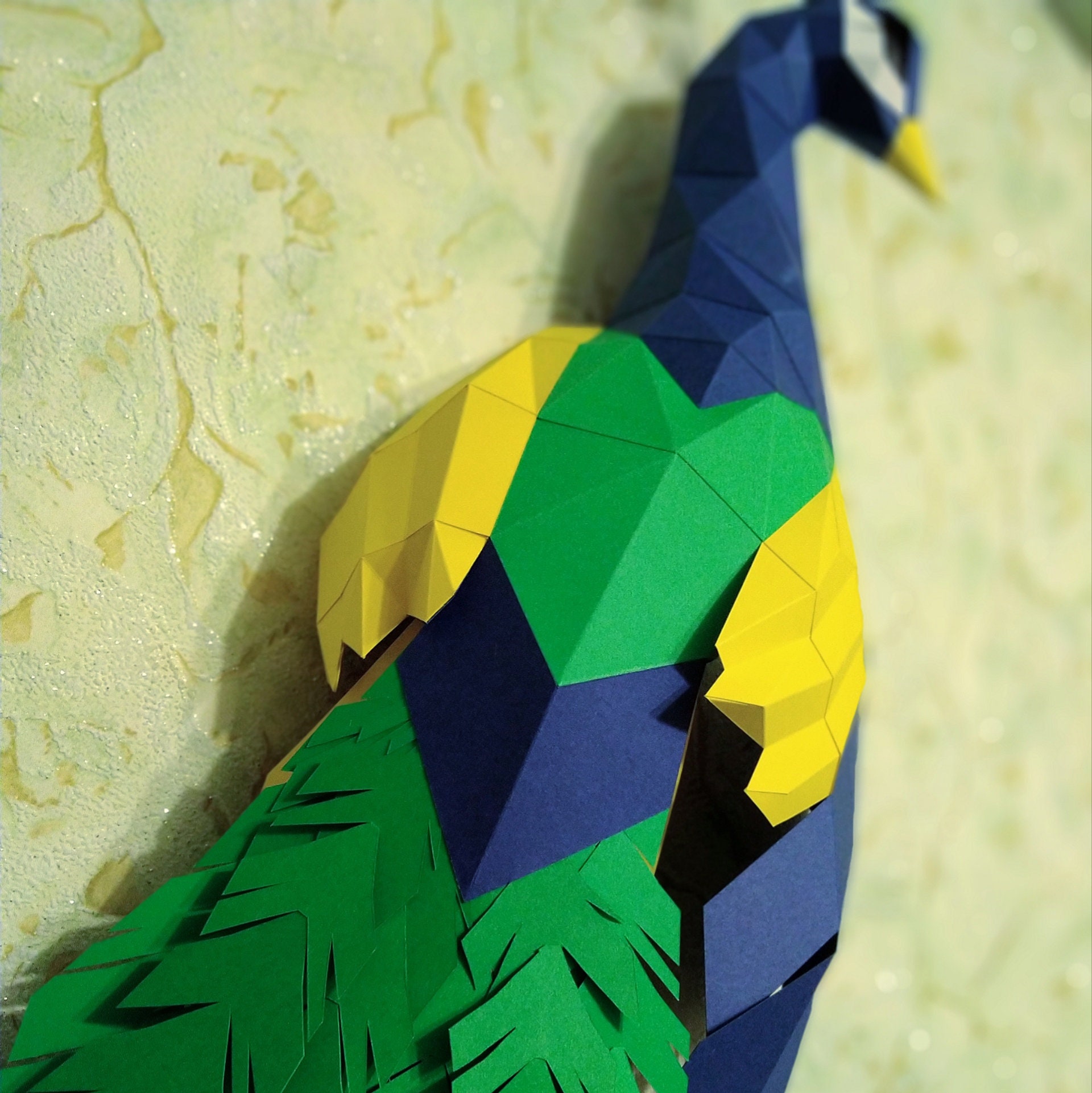 Peacock, 3d Papercraft, Peacock Wall Structure, Decor, Peacock Statue ...