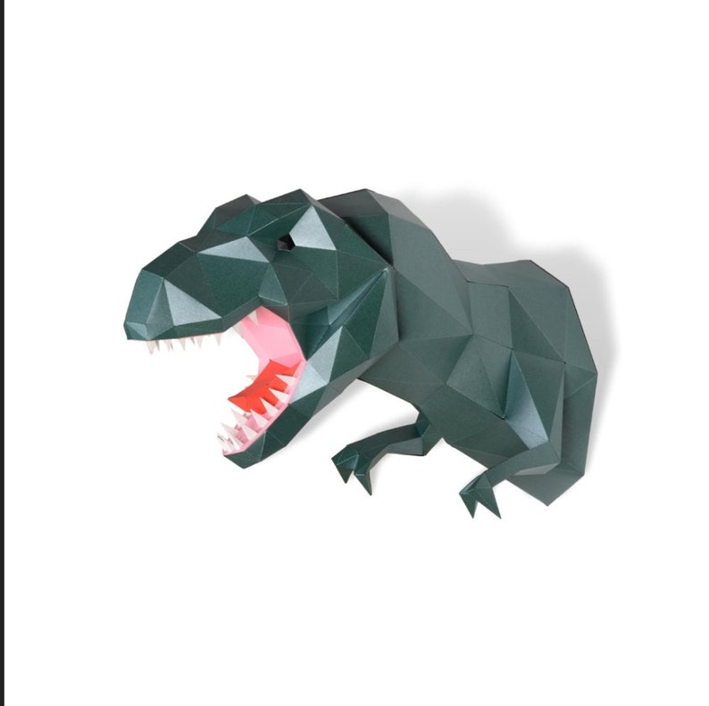 T-rex, Paper T-rex, 3d Papercraft, Decor, Polygonal T-rex, Gift, DIY ...