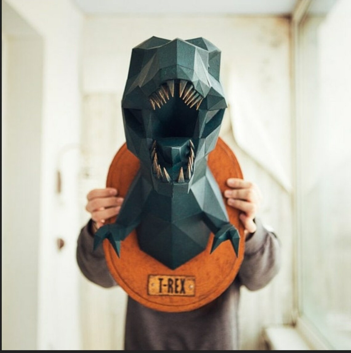 T-rex, Paper T-rex, 3d Papercraft, Decor, Polygonal T-rex, Gift, DIY ...