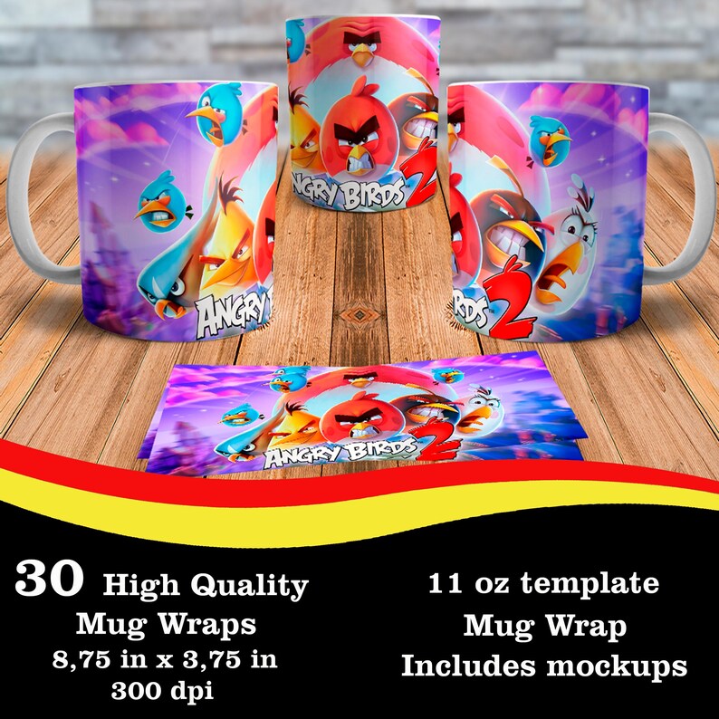 30 Diseños Digitales Para Tazas De Angry Birds, Angry Birds Mug Design ...