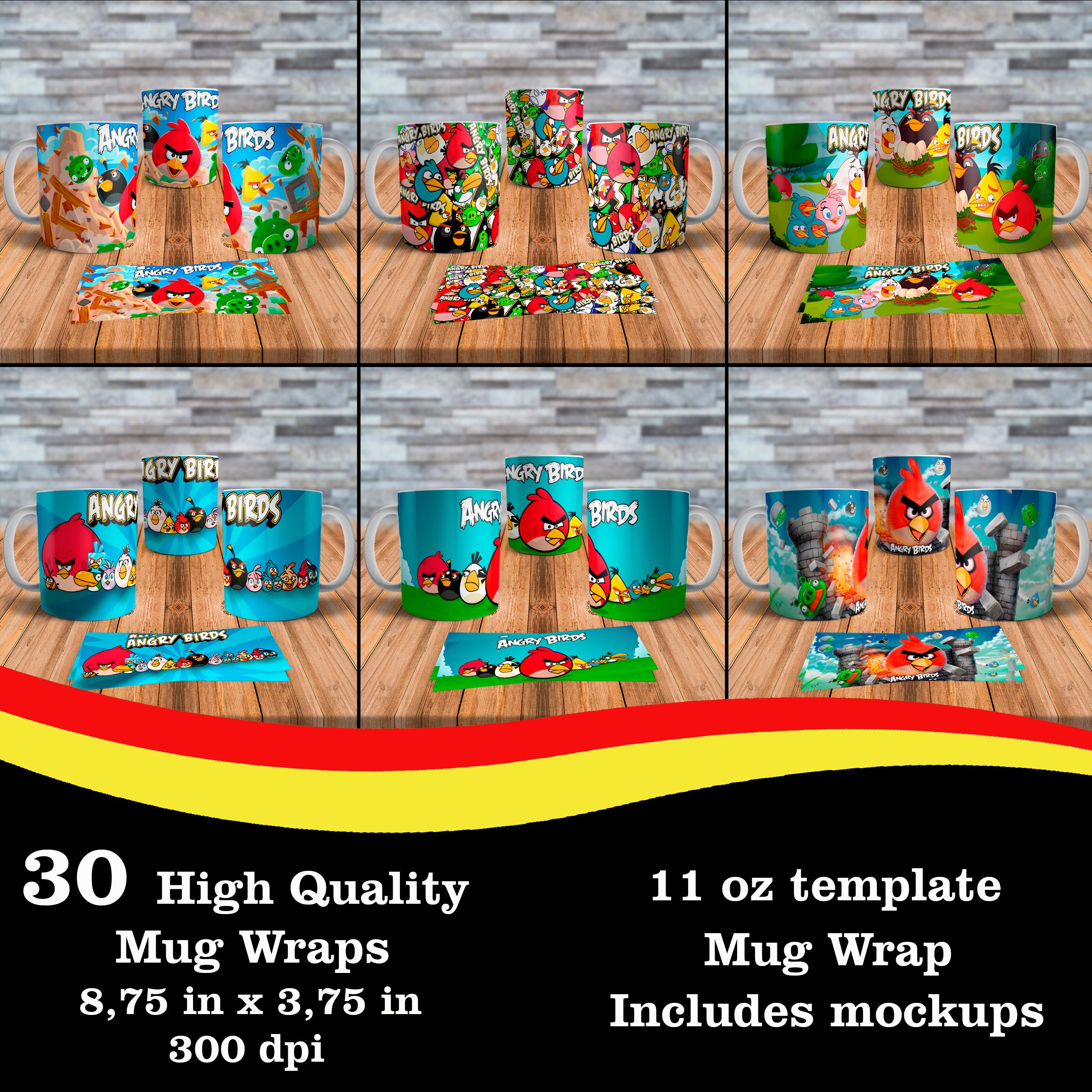 30 Diseños Digitales Para Tazas De Angry Birds, Angry Birds Mug Design ...