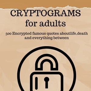 Cryptograms for Adults Vol. 3 Printable PDF - Etsy