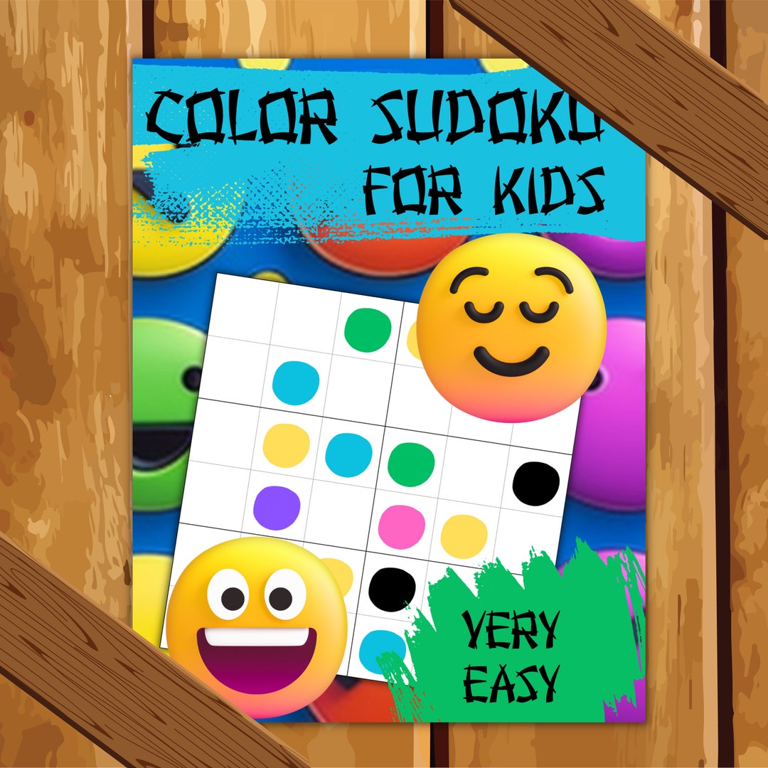 100 Very Easy Color Sudoku for Kids 6x6 Printable PDF - Etsy