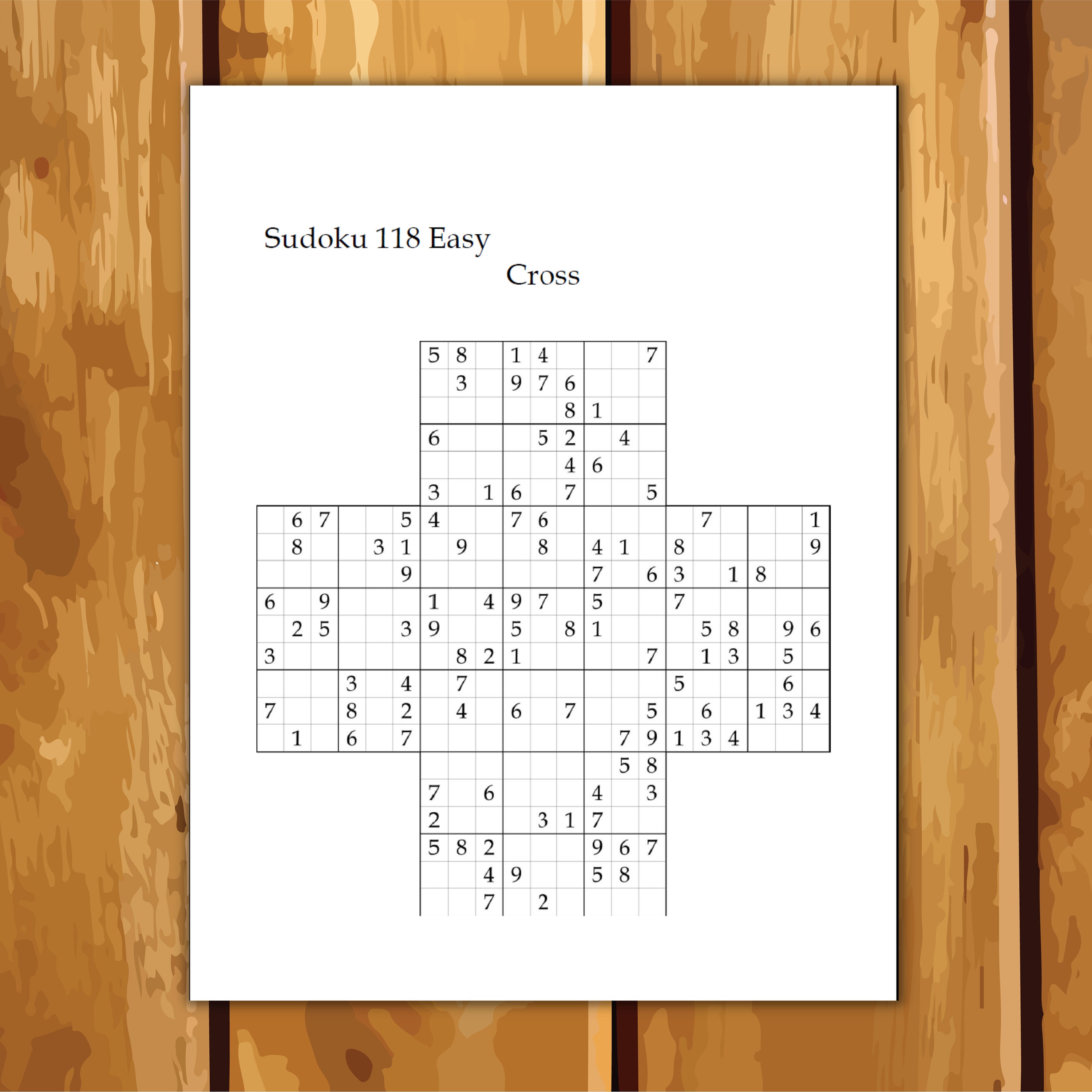 Cross Very Easy to Medium 400 Puzzles Printable PDF - Etsy
