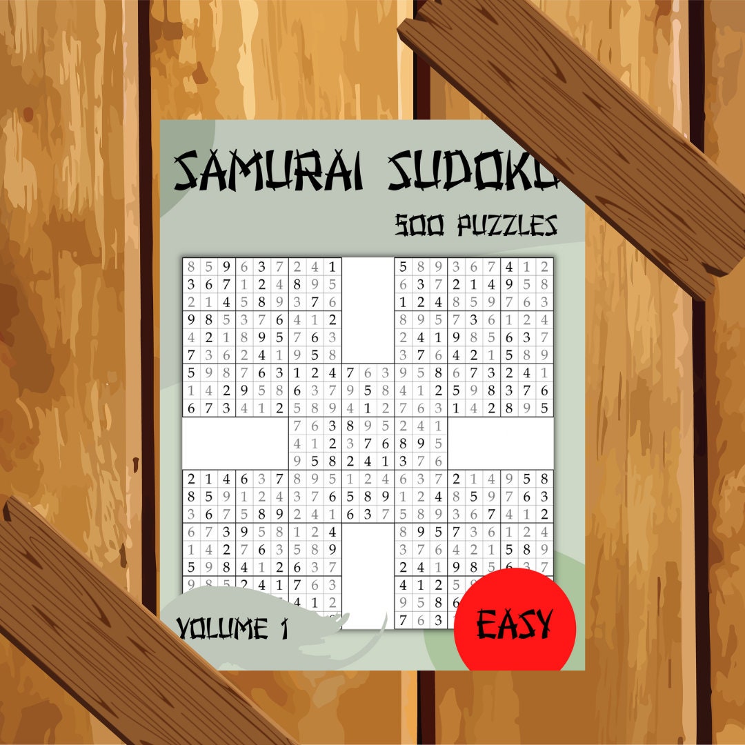 500 Easy Samurai Sudoku Volume 1 Printable PDF - Etsy