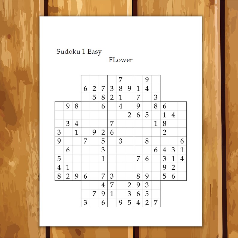 400 Easy Flower Sudoku Printable PDF - Etsy