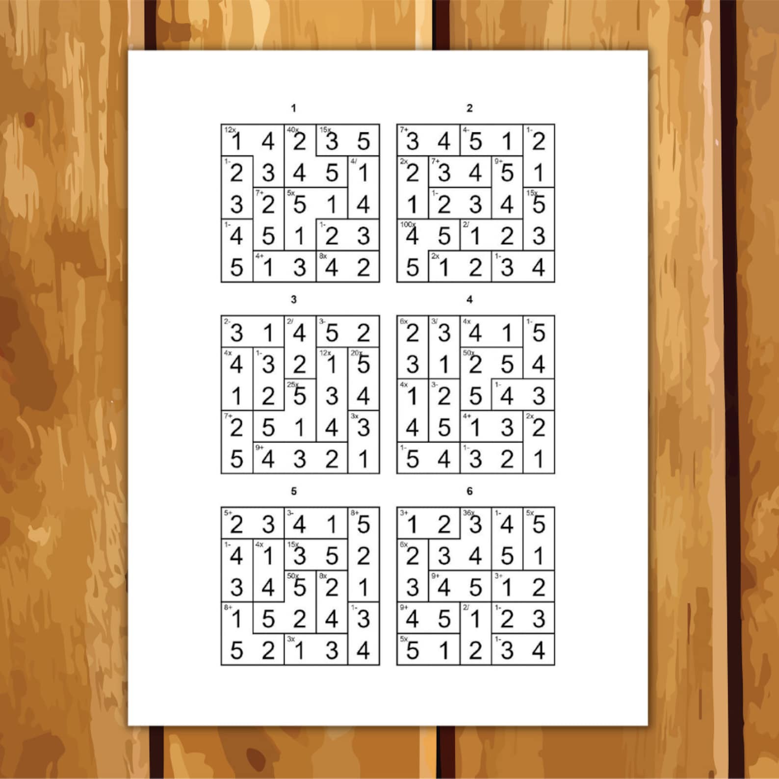 Calcudoku: 300 Easy Logic Puzzles Printable PDF - Etsy