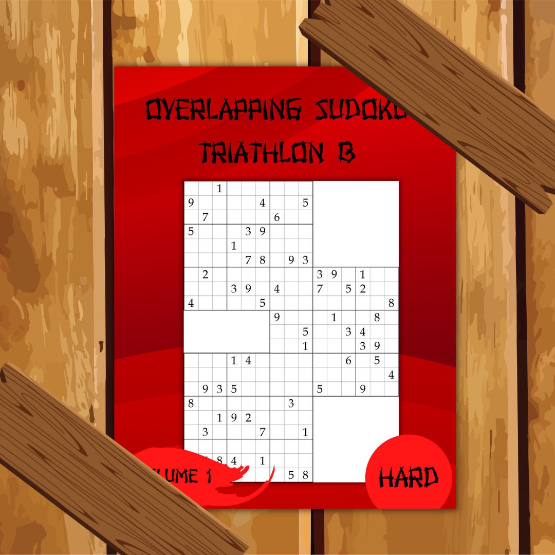 500 Hard Overlapping 3v1 Triathlon B Sudoku Variant Puzzle Book Printable PDF - Etsy