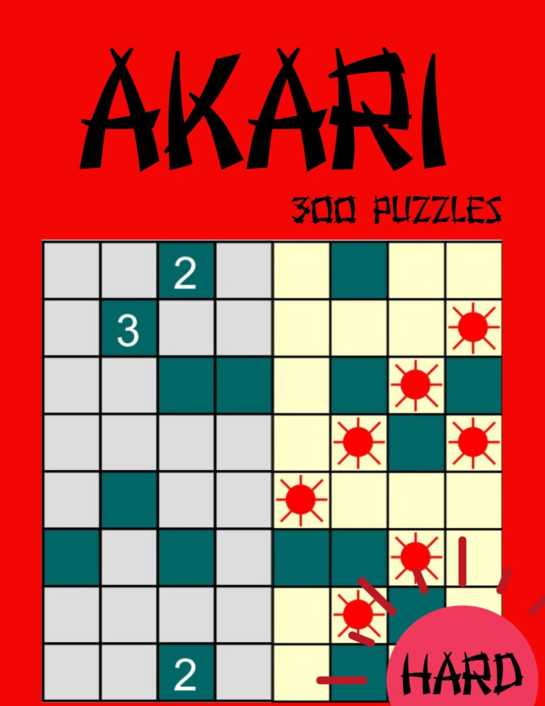 Akari: 300 Hard Japanese Logic Puzzle Book Printable PDF - Etsy