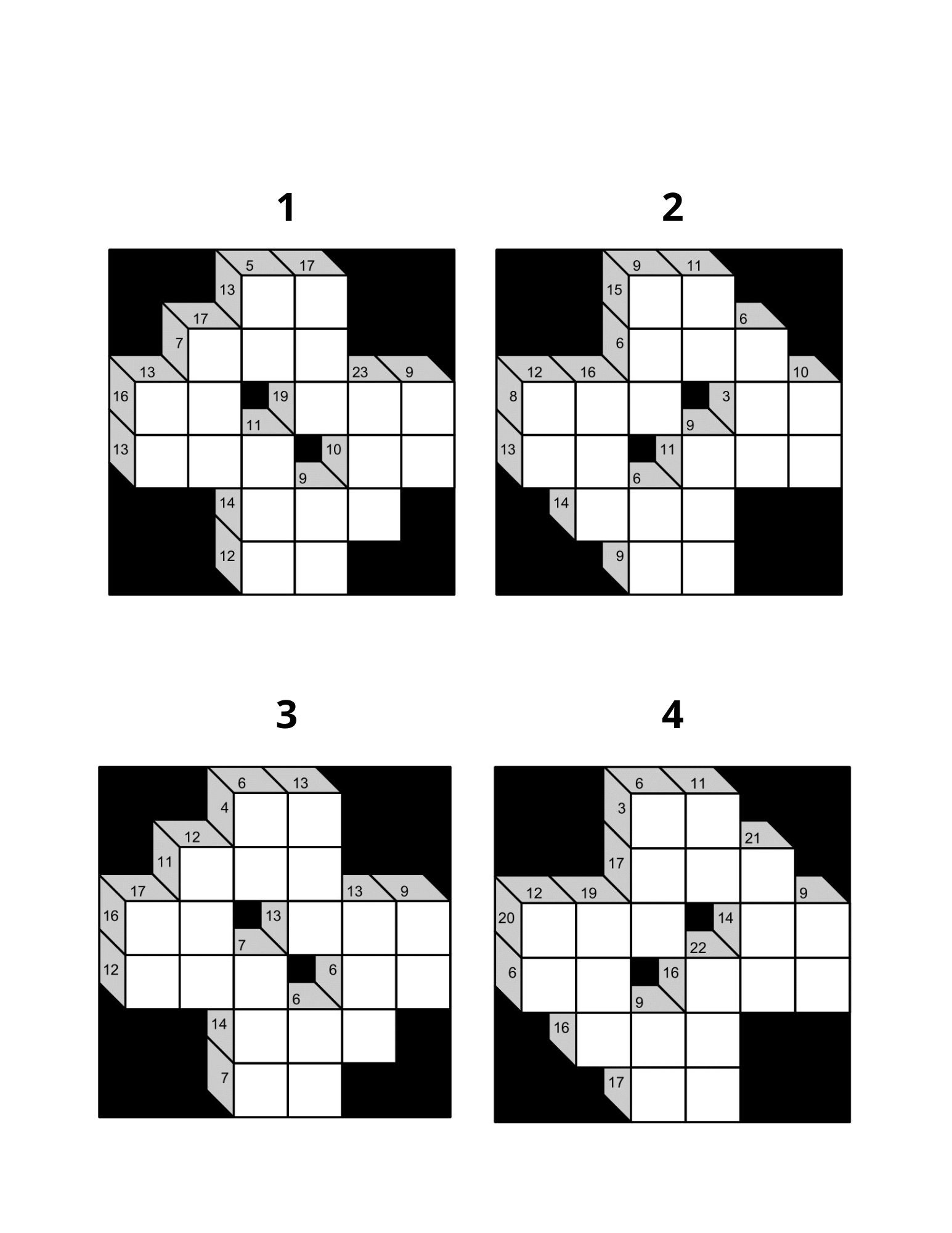 Kakuro: 284 Hard Japanese Logic Puzzles Printable PDF - Etsy