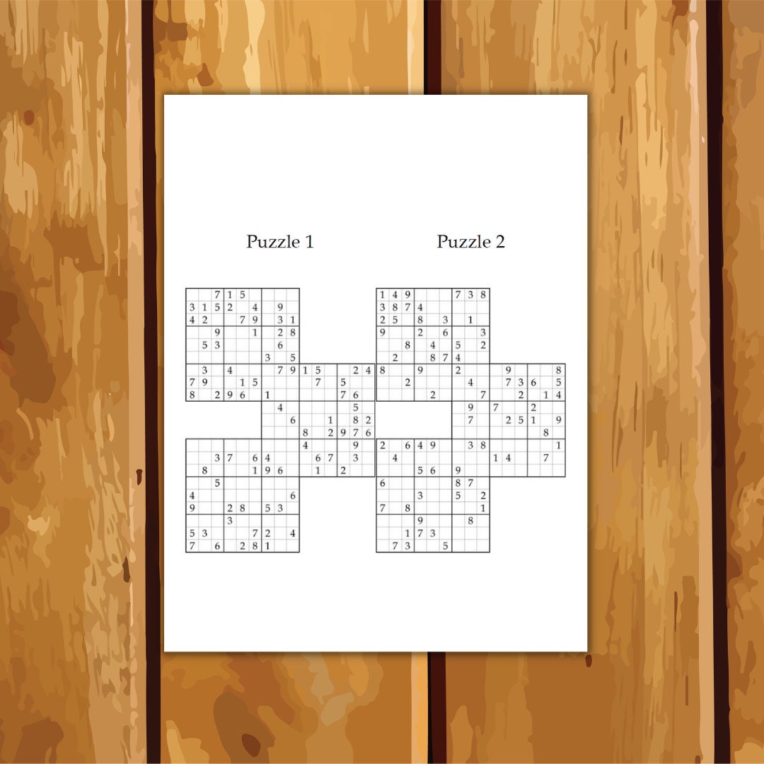 500 Easy Overlapping thiathlon B Sudoku Variation Puzzle Book Printable ...