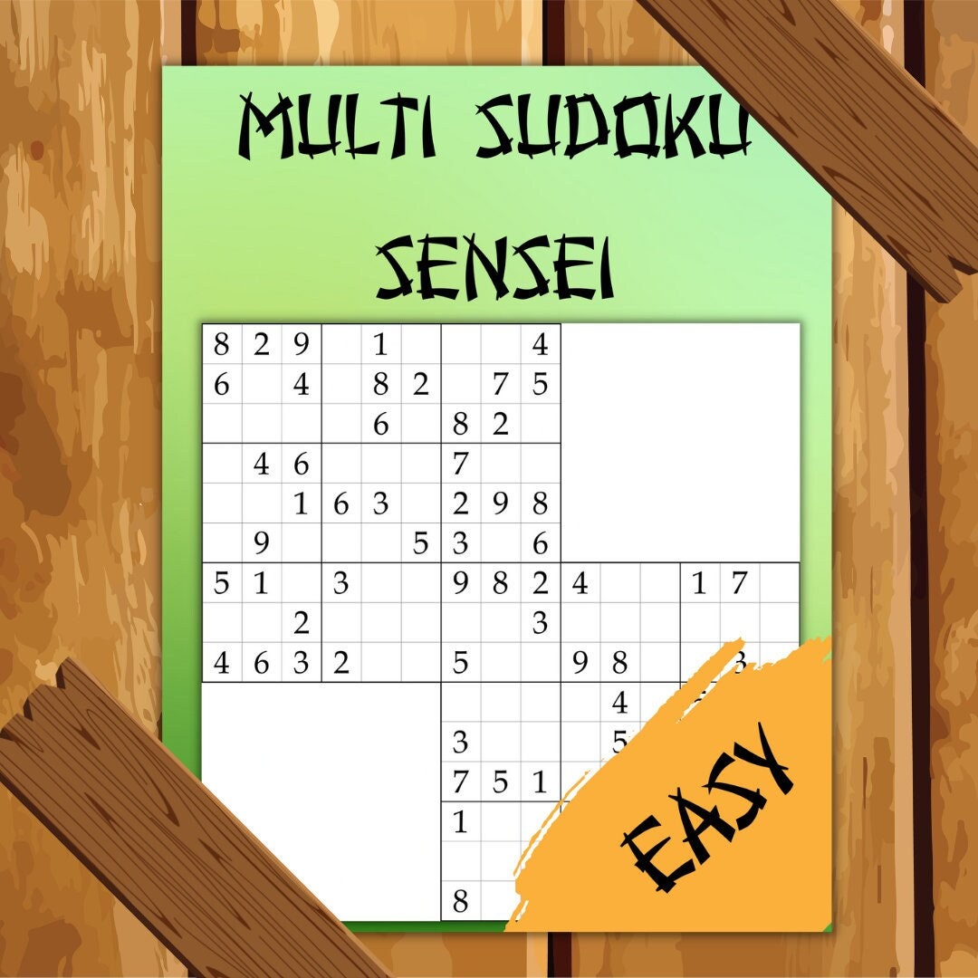 400 Easy Sensei Sudoku Printable PDF - Etsy