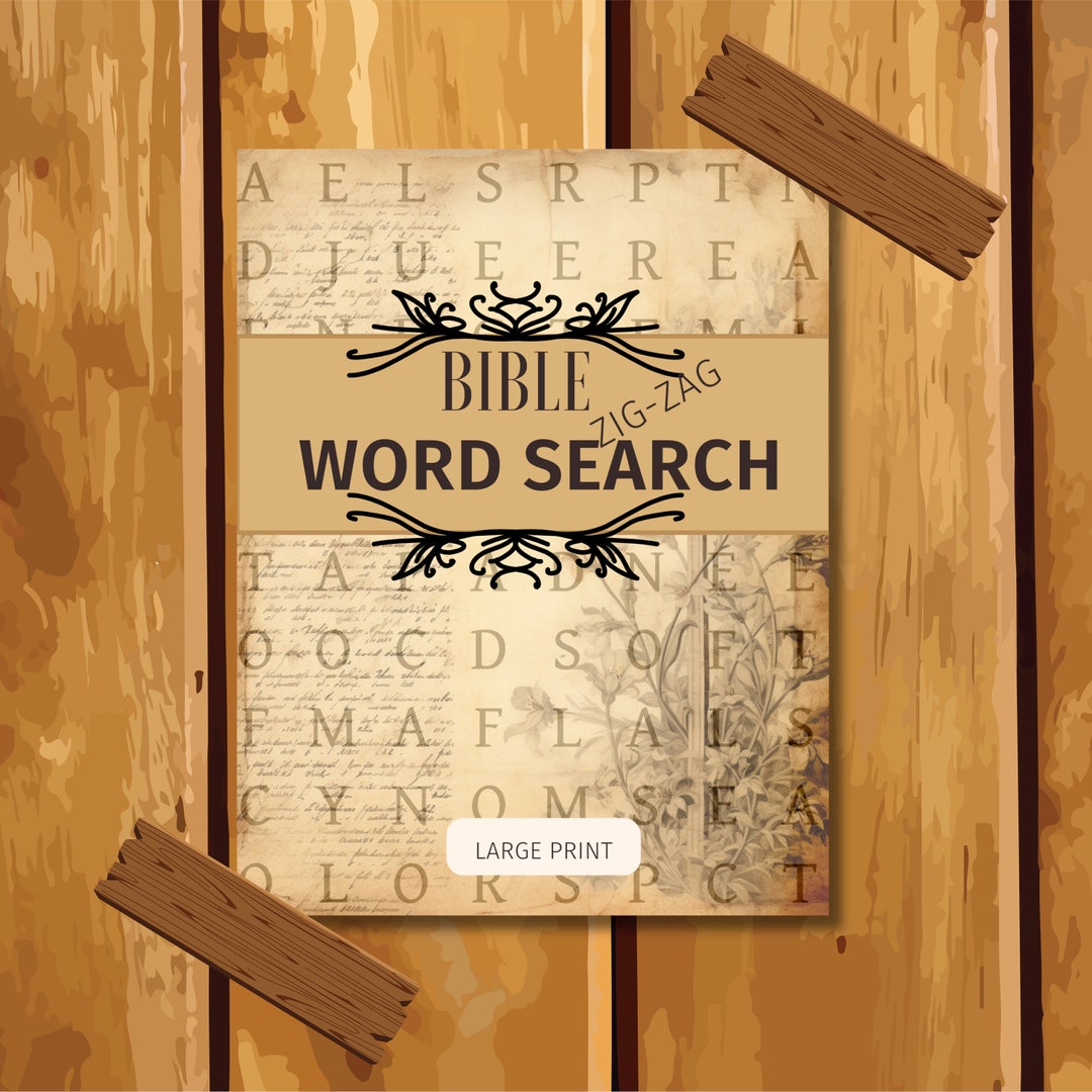 100 Bible Zig-zag Word Search Printable PDF, Instant Download Activity ...
